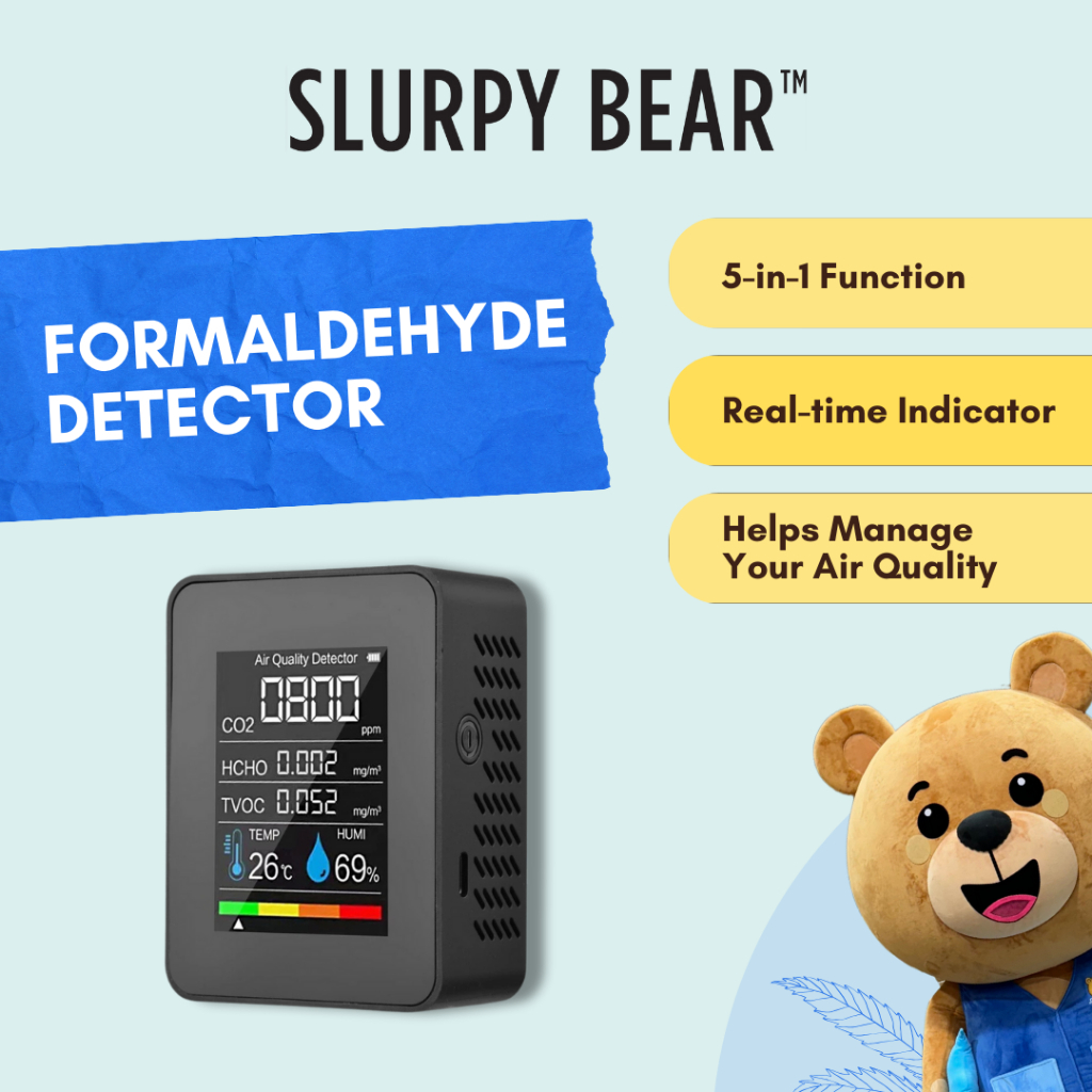 Formaldehyde Detector 5 in 1 | TVOCs HCHO CO2 Temperature Humidity ...