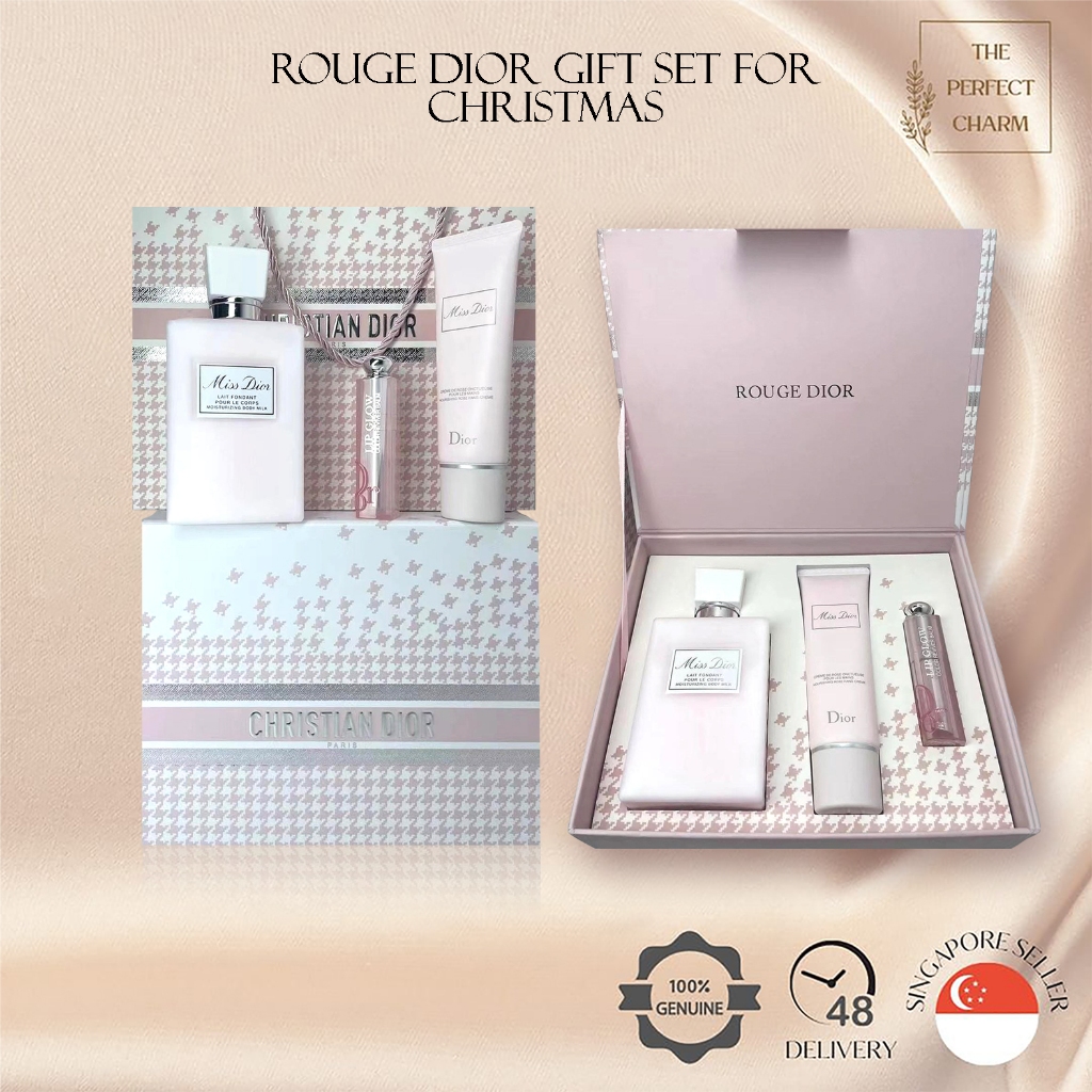 SG - 3 IN 1 DIOR GIFT SET ROUGE DIOR SET GIFT SET MISS DIOR LIP GLOW ...