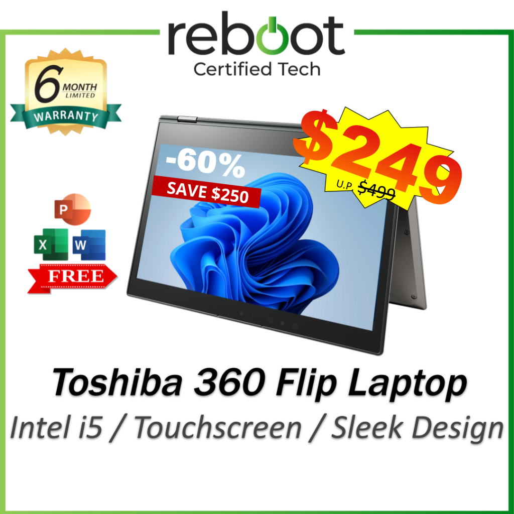 Toshiba 360 Flip Screen Intel i5 Laptop | 2 In 1 Touch Screen | Intel ...