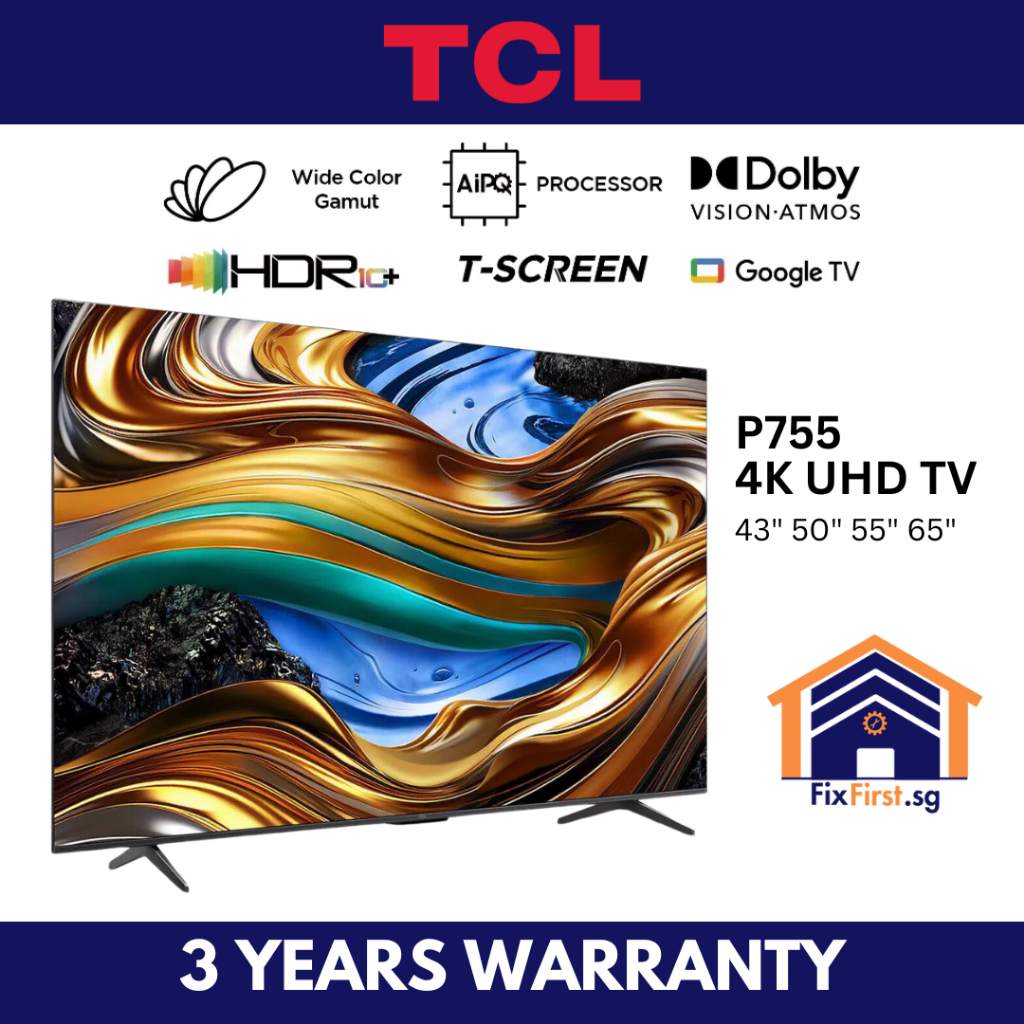 2024 TCL P755 AI Smart TV Eye Care Version 4K TV 43 inch | 120Hz DLG ...