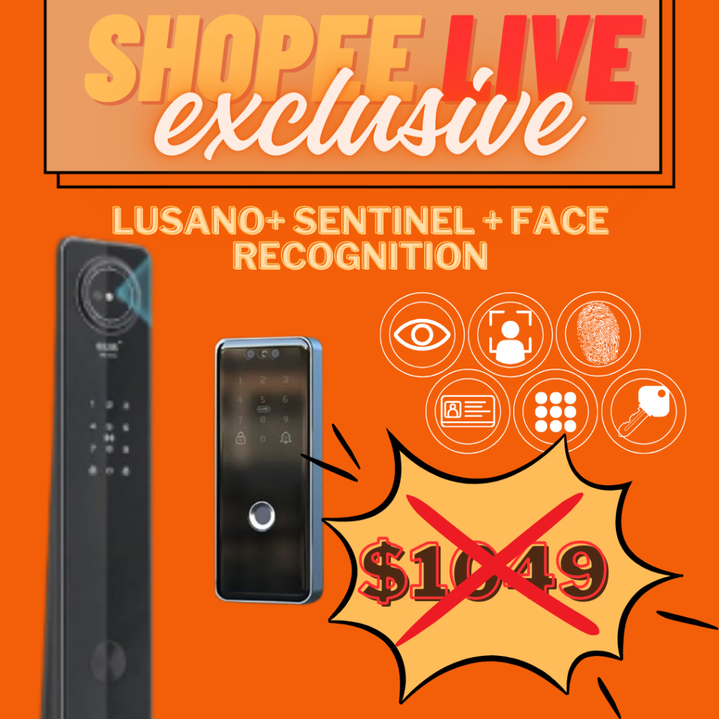 LUSANO+ SENTINEL DOOR DIGITAL LOCK + IN-BUILT DOOR VIEWER + 2-WAY ...