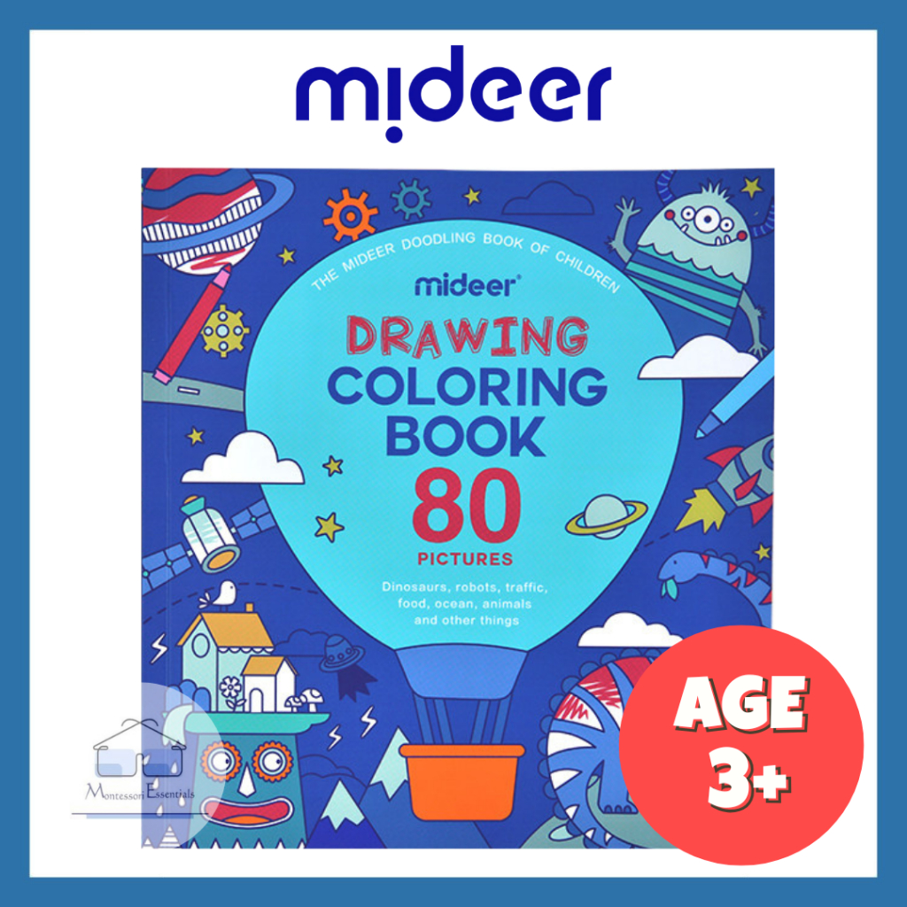 (Blue Drawing Coloring Book) Mideer Drawing Coloring Book 80 Pictures ...