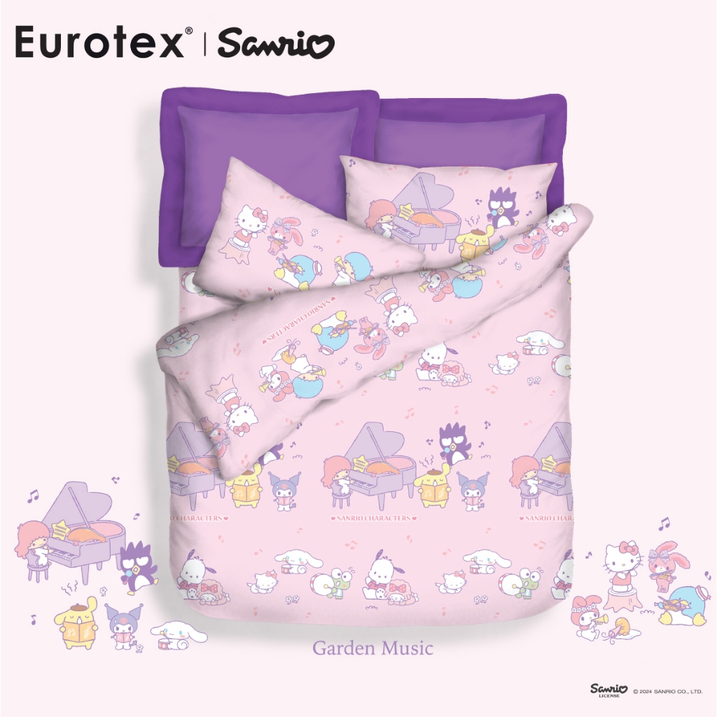 Sanrio Little Twin Stars, Kuromi, Cinnamoroll, Fitted Sheet Set ...