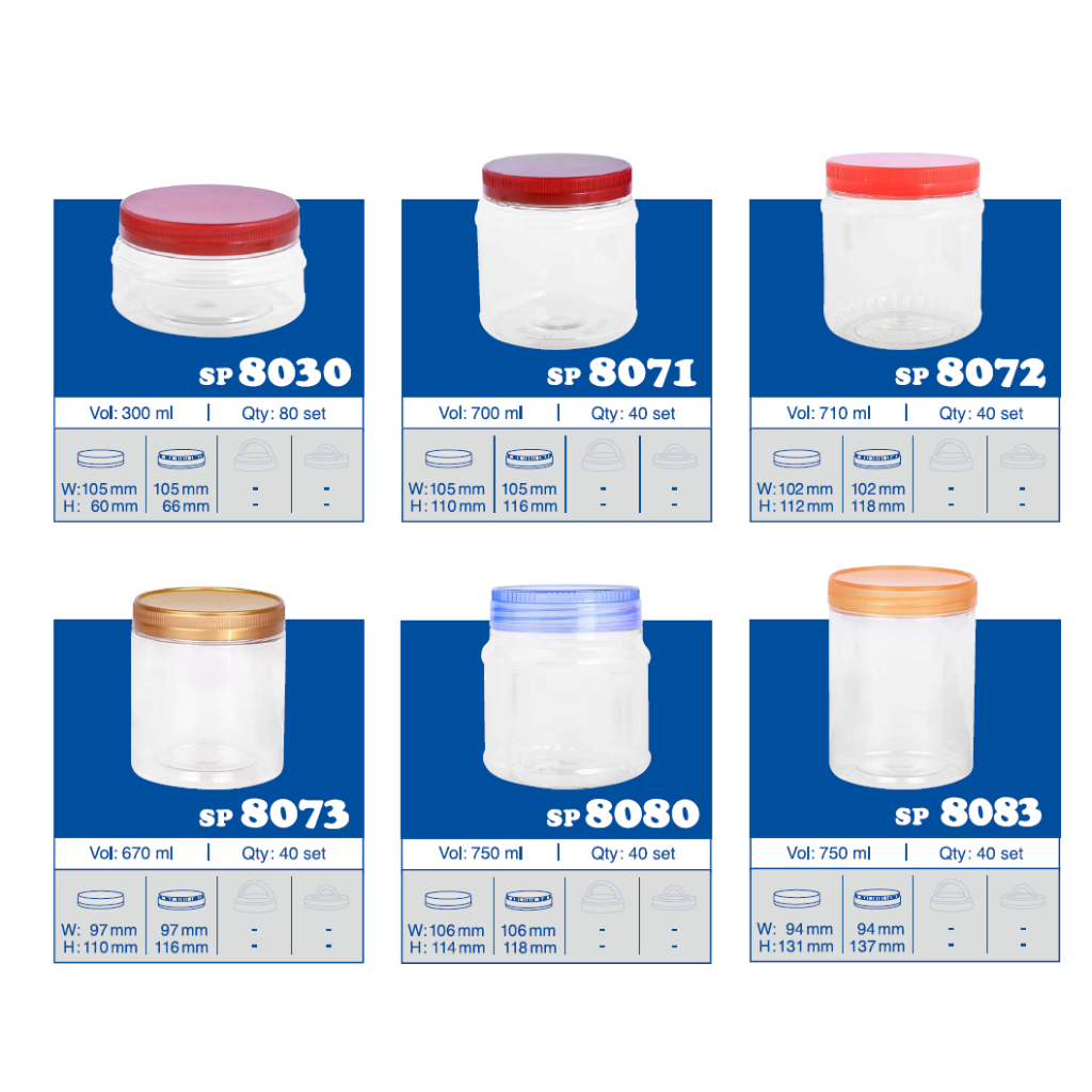 Plastic Lid Cookies Contianer / Plastic Jar / PET Food Contianer / CNY ...