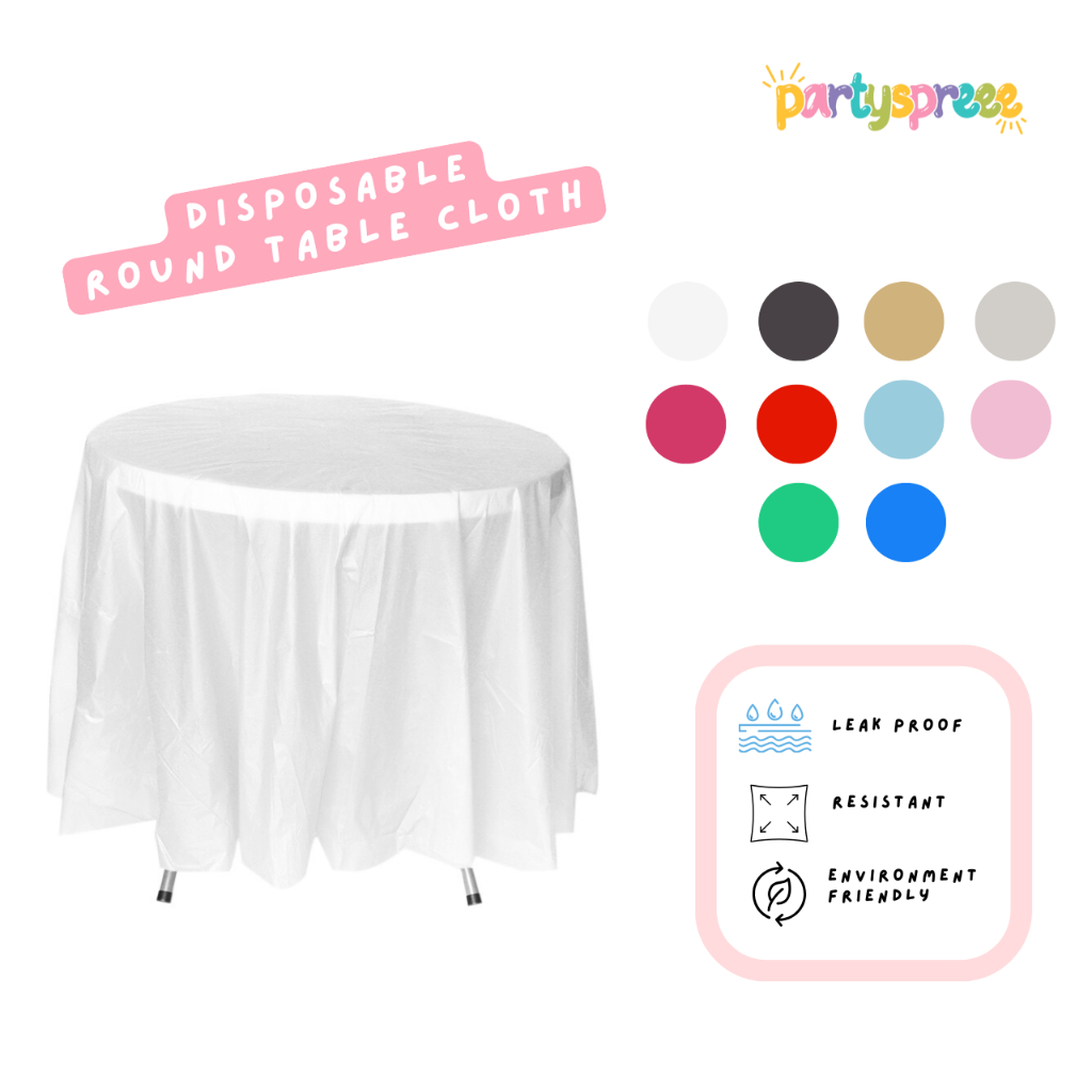 Round / Circle Disposable Table Cloth | Shopee Singapore