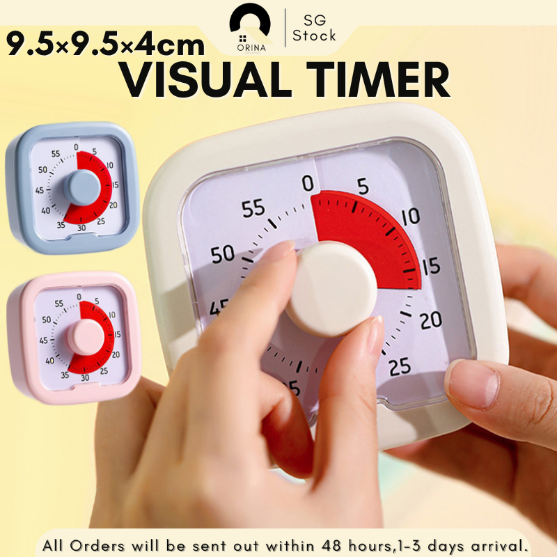 [SG] Pomodoro Timer Portable Visual Timer Digital Timer Silent 60 ...