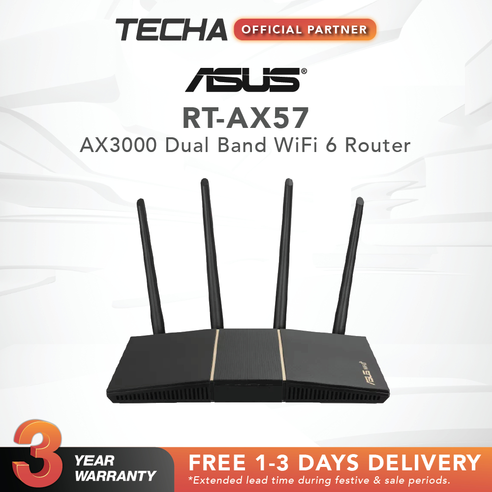 ASUS RT-AX57 | AX3000 Dual Band WiFi 6 Router | Shopee Singapore