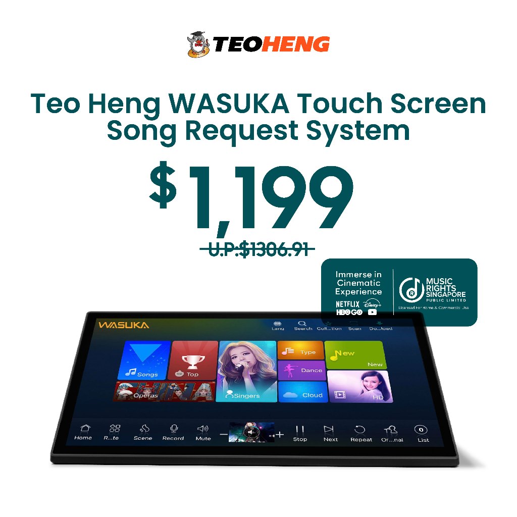 Teo Heng WASUKA Home Karaoke Touch Screen Song Request System | Shopee ...