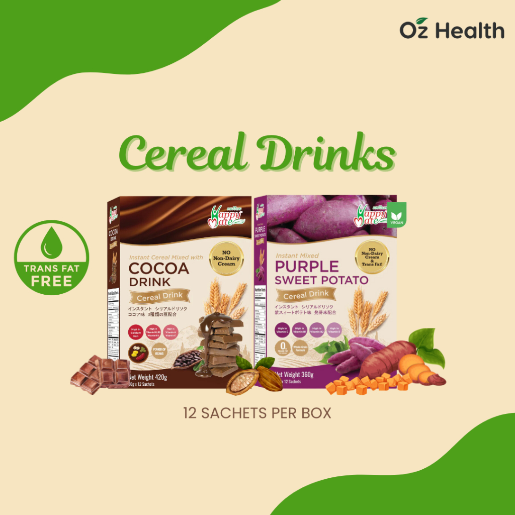 Happy Mate Purple Sweet Potato | Cocoa Cereal Drink (30g x12 Sachets ...