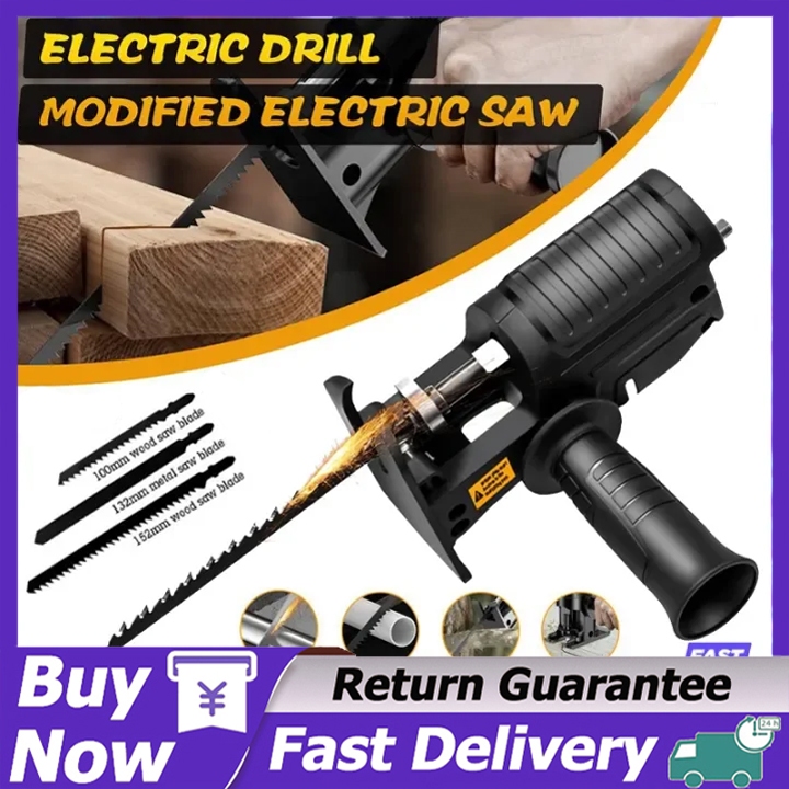 【Ready Stock】Electric Drill Jig Saws Connector Woodwork Cutting ...