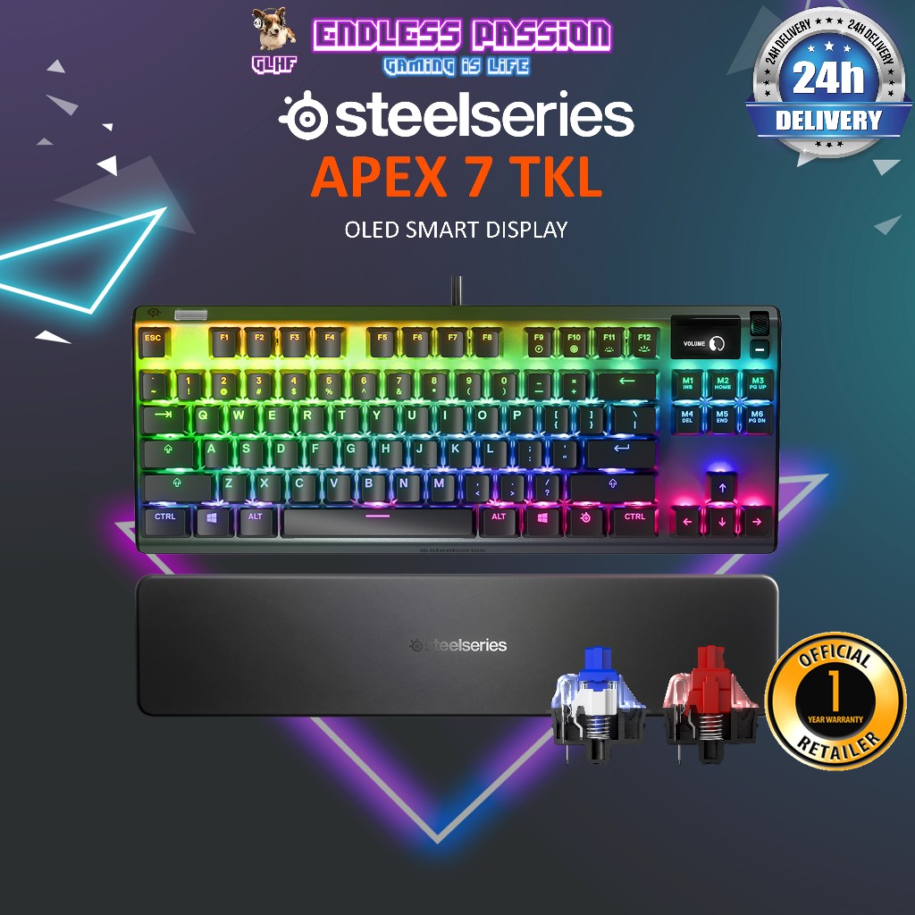 SteelSeries APEX 7 TKL Mechanical Gaming Keyboard | Shopee Singapore