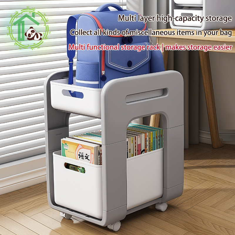 【READY STOCK】Wheeled bag trolley | Multifunctional |School Bag Shelf ...