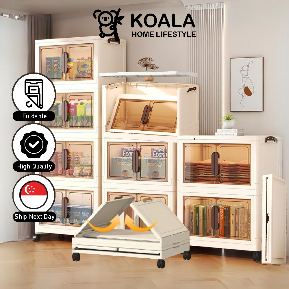 🇸🇬Koala Home🔥Foldable Storage Box Cabinet Drawer Chest Stackable ...
