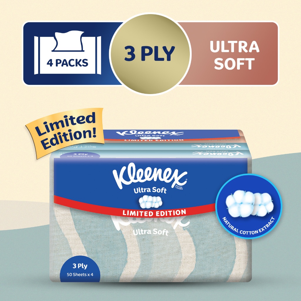 Kleenex Facial Tissue Soft Pack Assorted (4 packs) | Shopee Singapore