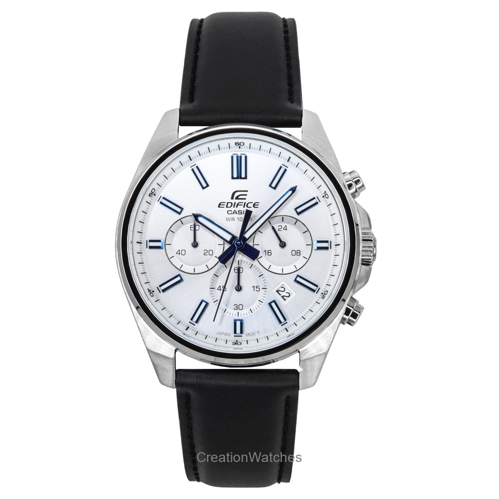 Casio Edifice Analog Standard Chronograph White Dial Quartz EFV-650L ...