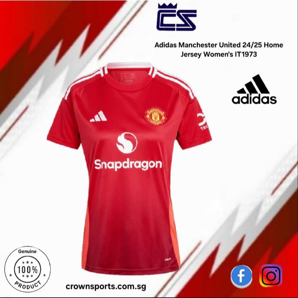 Adidas Manchester United 24/25 Home Jersey Women's IT1973 | Shopee ...