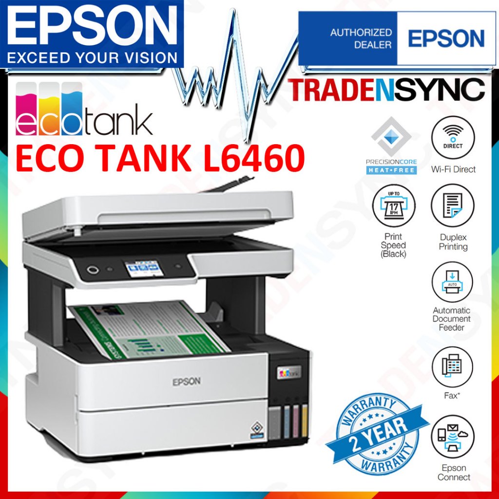[Wireless Printer] Epson L6460 Wi-Fi Duplex All-in-One Ink Tank Printer ...