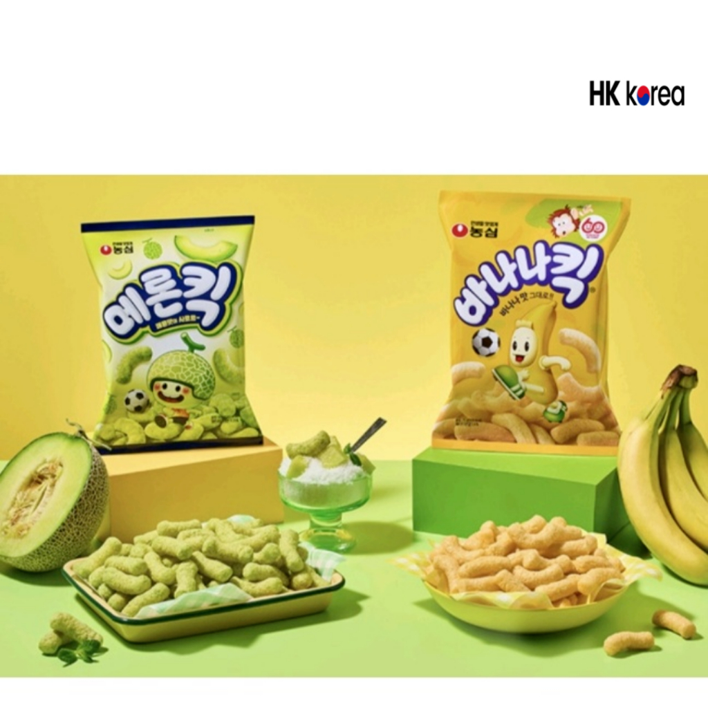 [Nongshim] Banana Kick & Melon Kick – Korean Snacks for Kids & Adults-1 ...