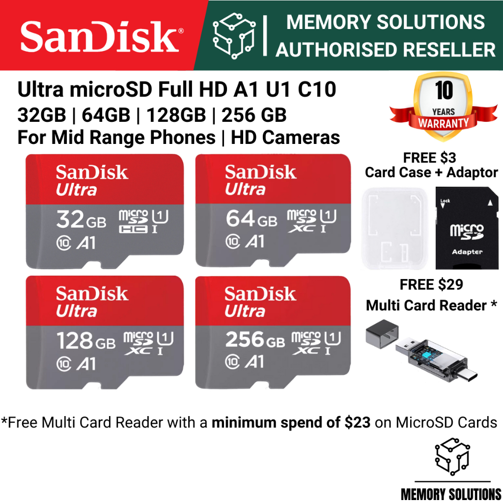 SanDisk Ultra microSD Card | Android/Windows UHS-I Card A1 C10 32GB ...