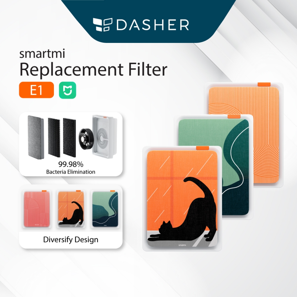 Smartmi E1 Air Purifier True 3 Stage HEPA Replacement Filter 99.9% ...