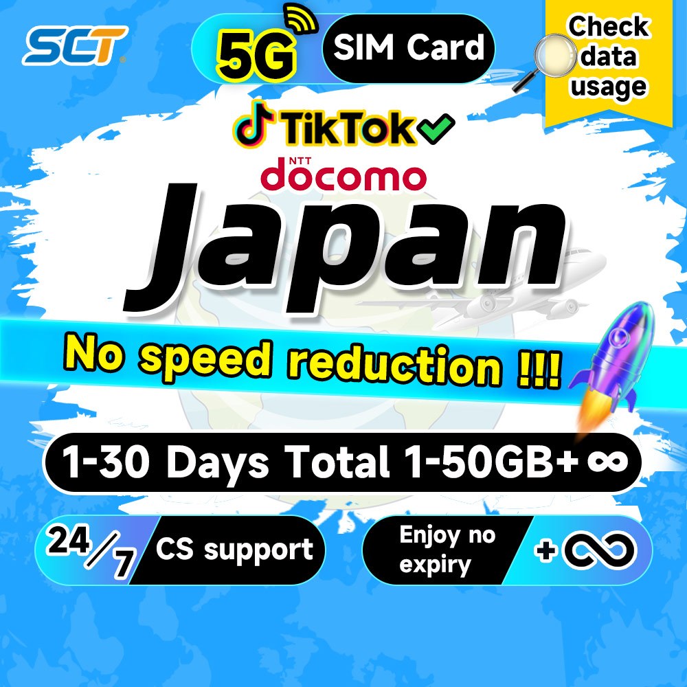 🔥Japan SIM card Docomo 5G 7-15 Days 5-10GB Unlimited Data Japan SIM Unlimited Truly Local ...