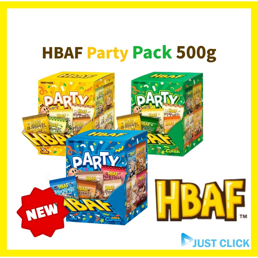 HBAF Party pack 500g/5flavor mini pack 20gx25packs/ Gift pack /Honeybutter/Wasabi/Roasted corn ...