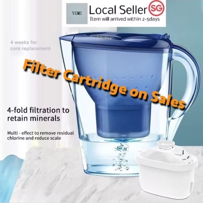 【SG Stock 】Kitchen Water Filter Water Jug Carbon Alkaline Filtration ...