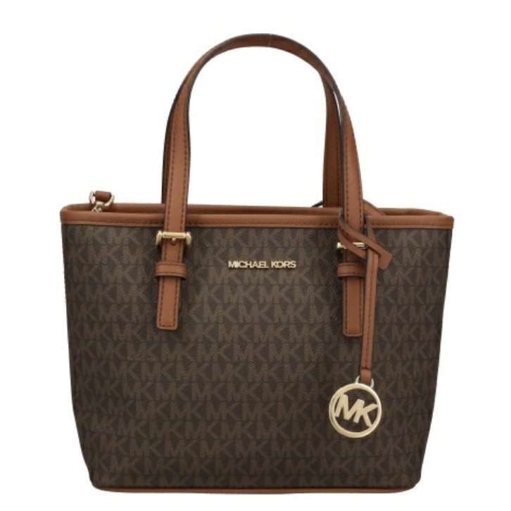 MICHAEL KORS Jet Set Travel Signature Extra Small Carryall Convertible ...