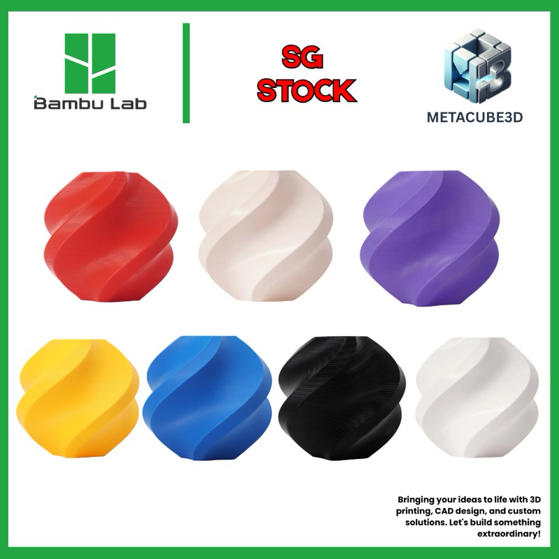 [SG Stock] Bambu Lab PLA Basic Filaments for 3D Printers (P1S, X1C,H2D ...
