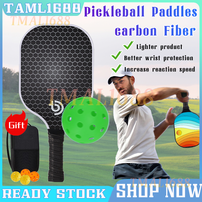 [ Sg Ready Stock] Pickleball Paddles Carbon Fiber and Graphite Face Non ...