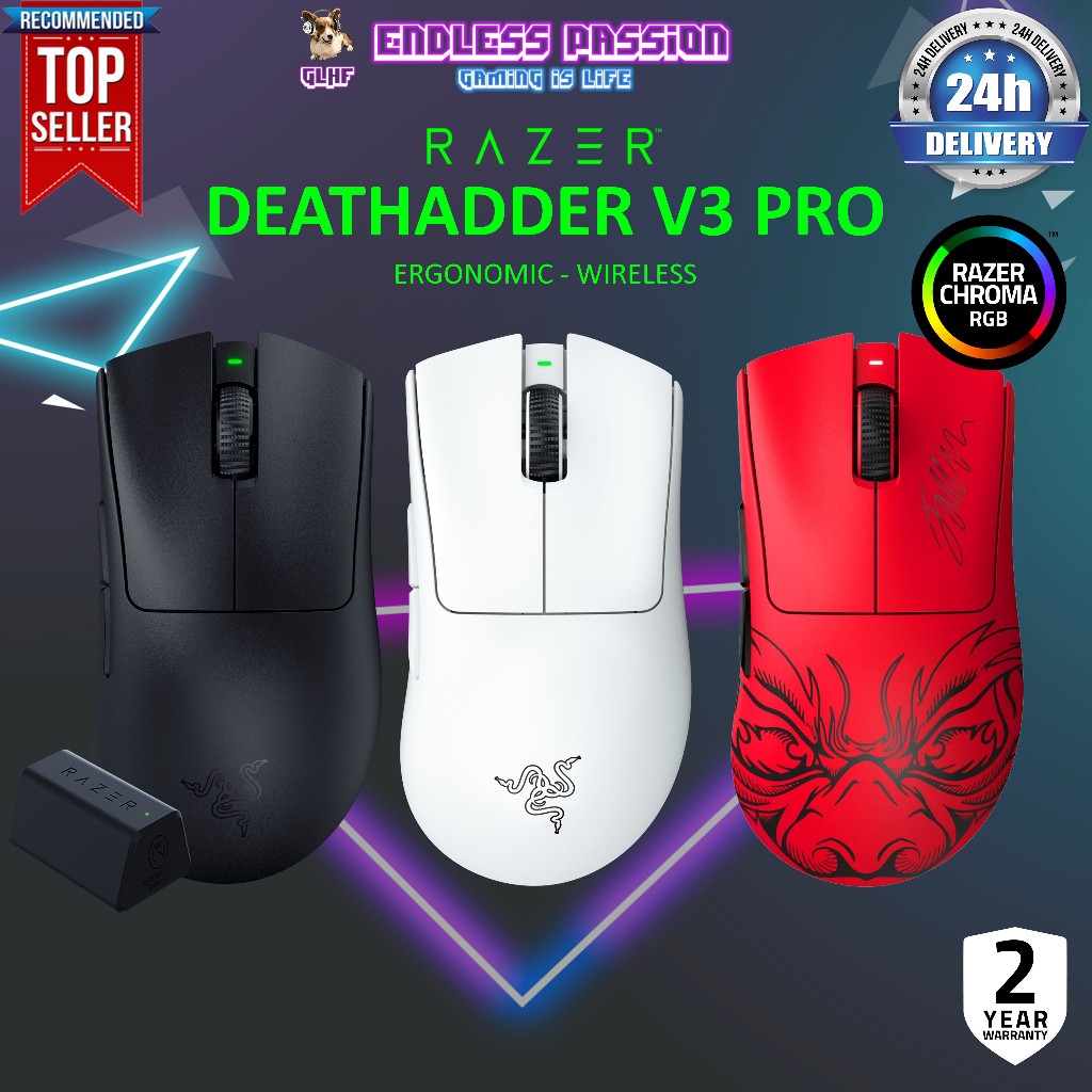 Razer DeathAdder V3 Pro - Ergonomic Wireless Gaming Mouse | Shopee Singapore
