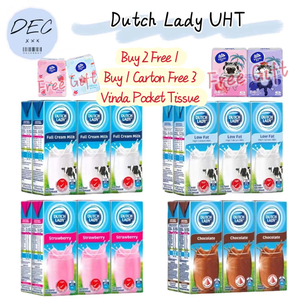Dutch Lady UHT Milk 24packets x 200ml(1 Cartons) | Shopee Singapore