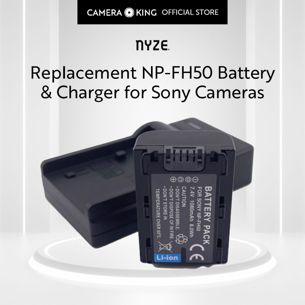 [NYZE] NP-FH50 Camera Replacement Set | Battery | Charger for Sony ...