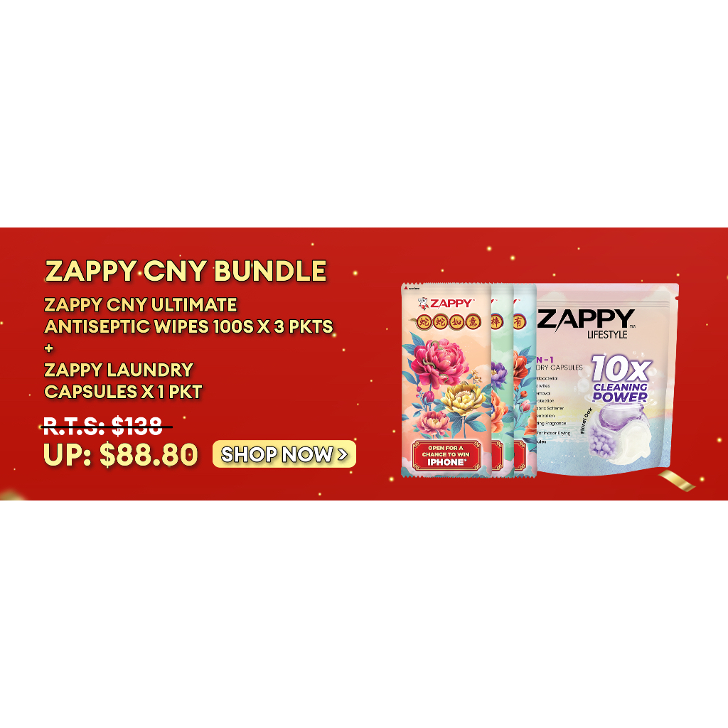 (CNY) Zappy Wipe N' Win Chinese New Year Ultimate Antiseptic Wipes ...