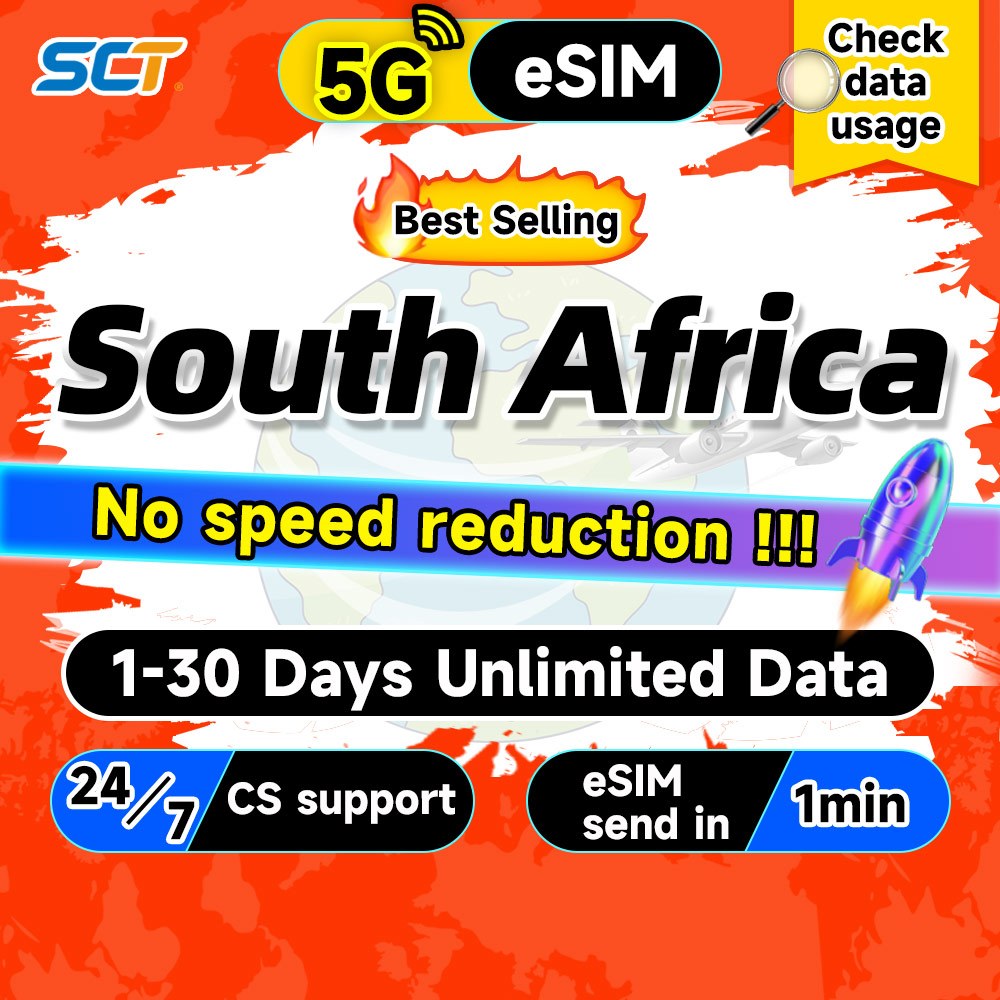 South Africa eSIM 1-30 Days Total 1-10GB Unlimited 4G Data For South ...