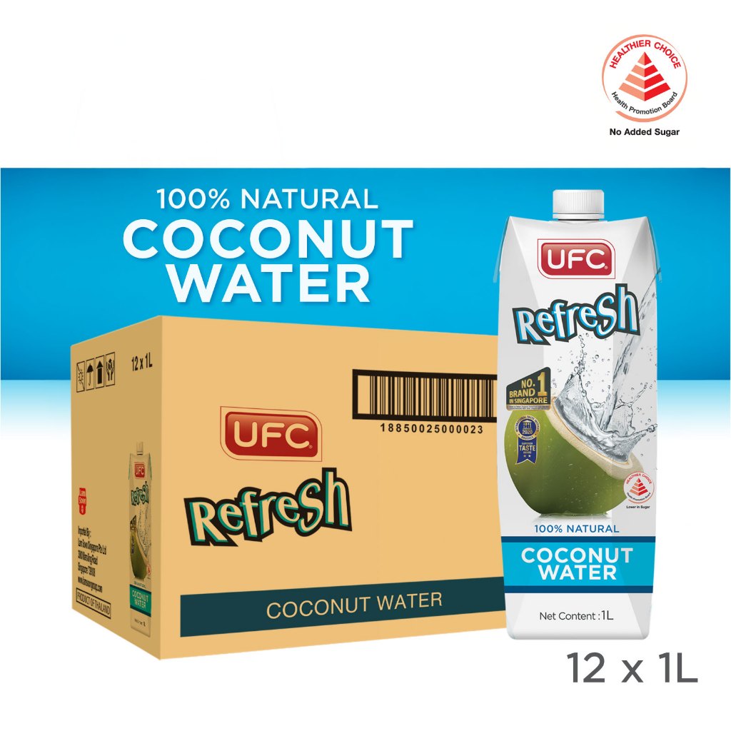 [1 Carton] UFC Refresh Coconut Water (12x1L) | Shopee Singapore