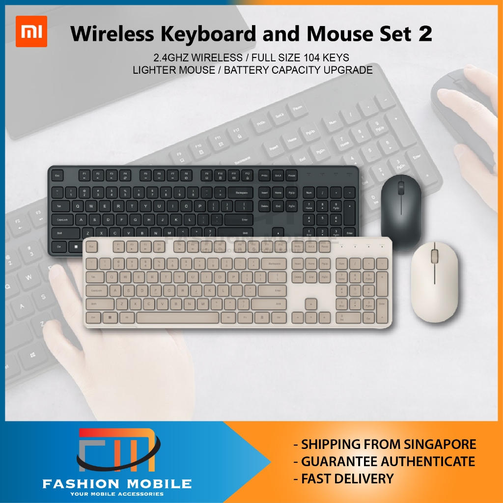 Xiaomi Wireless Keyboard and Mouse Set 2 Upgraded Version 104 Keys ...