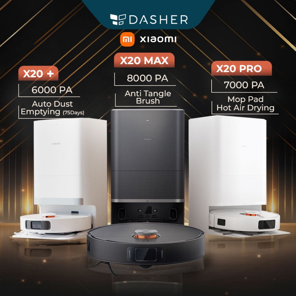 [READY STOCK] Xiaomi Robot Smart Vacuum X20+ /X20 Pro / X20 Max LDS Laser Navigation | 8000PA ...
