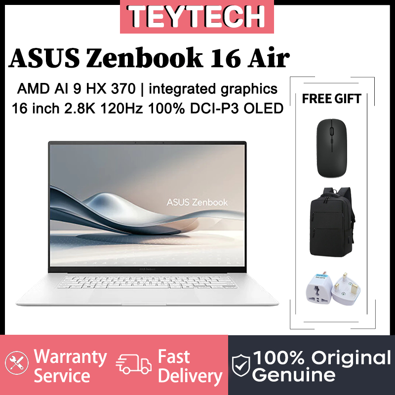 ASUS Zenbook 16 Air |AMD Ryzen AI 9 HX 370|integrated graphics|16 inch 2.8K 120Hz OLED| ASUS ...