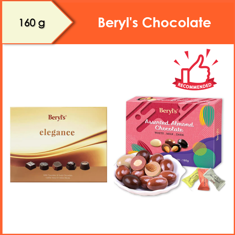Beryl's Chocolate Elegance Milk Chocolate & Dark Chocolate 160g / Beryl's Assorted Almond ...