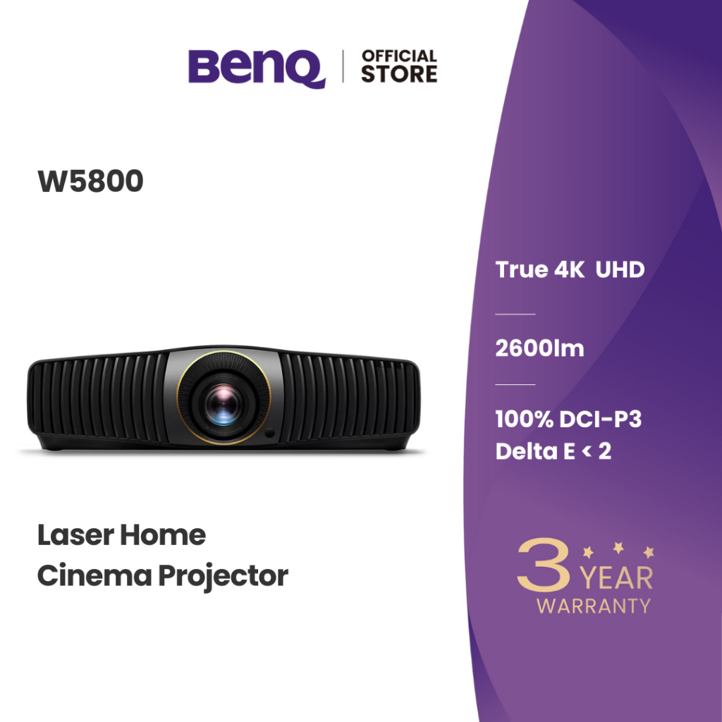 BenQ W5800 True 4K Home Cinema Projector Laser Projector with 100% DCI ...