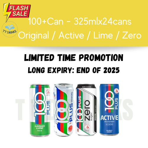 100 Plus Can - 100 plus Active / 100 Plus Zero / 100 Plus Lime 325ml x24cans [SG STOCK] | Shopee ...