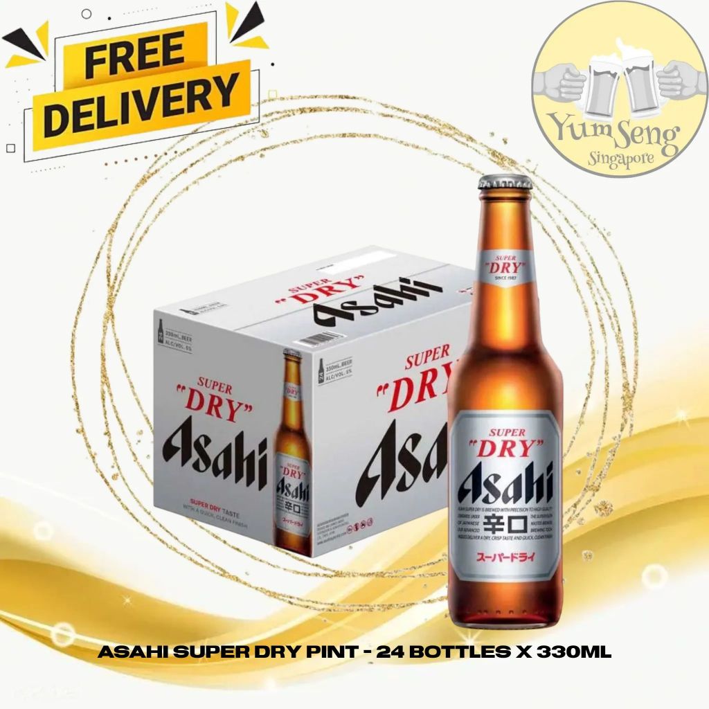 Asahi Super Dry Pint - 24 bottles x 330ml (BBD: 04/2026) | Shopee Singapore