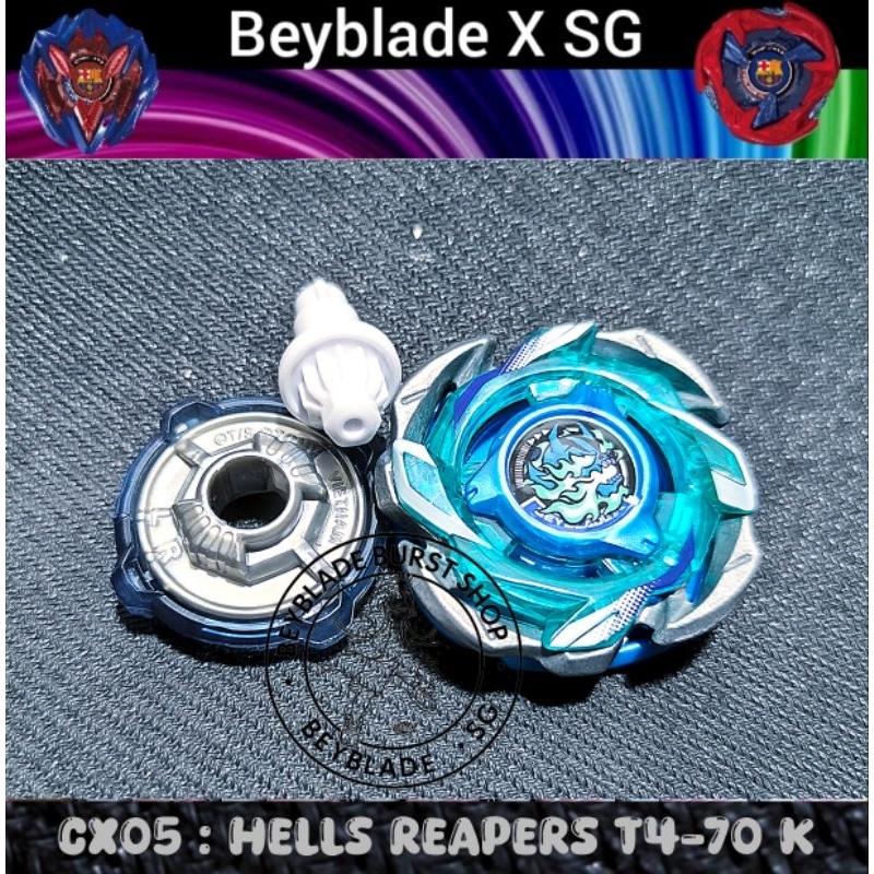 CX-05 Hells Reaper T4-70 K (Blue Version) Beyblade X Takara Tomy ...
