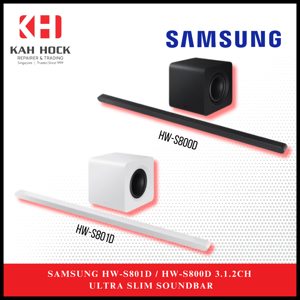 SAMSUNG HW-S801D / HW-S800D ULTRA SLIM SOUNDBAR 3.1.2CH SUB WOOFER ...