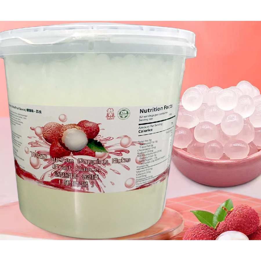QQ Trading - Lychee Popping Boba 3.2Kg 荔枝爆爆珠 3.2kg | Shopee Singapore