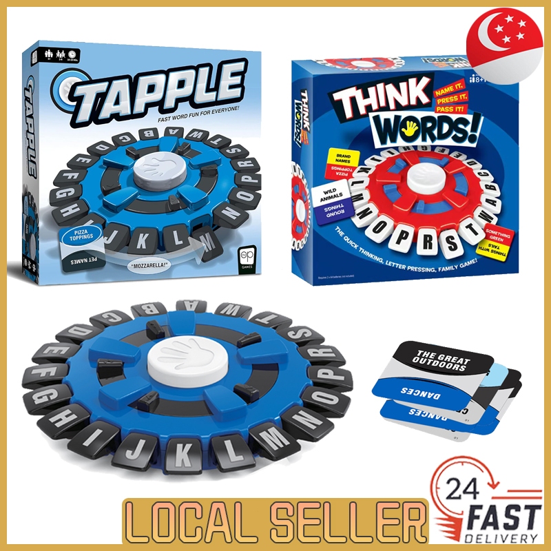 [SG In Stock] TAPPLE Word Game Fast-Paced Family Board Game Learning ...