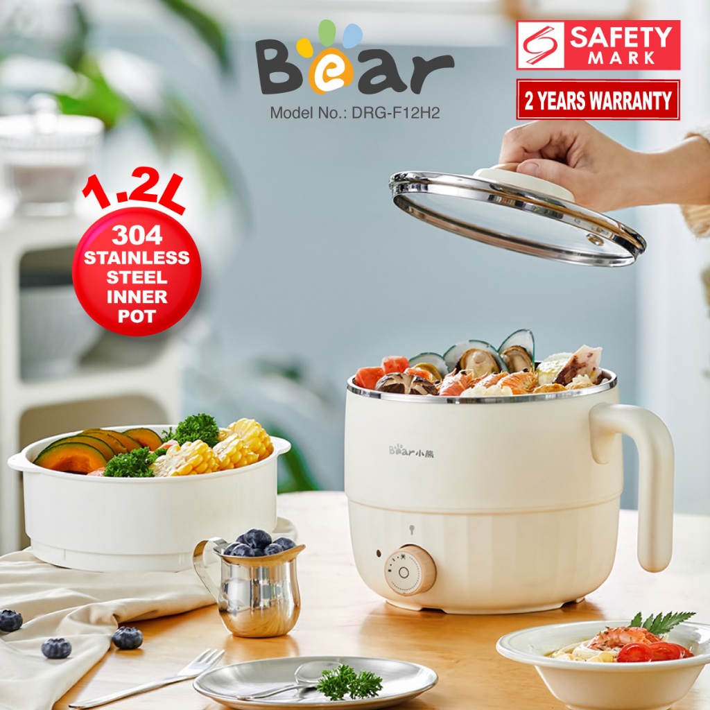 Bear Multi Cooker 1.2L steamboat noodle cooker and Food Steamer (DRG ...
