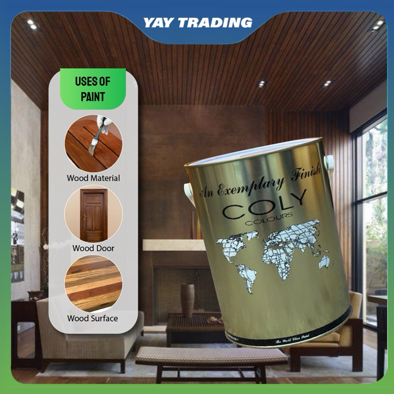 1L // 5L Coly Gloss WOOD Varnish ANTI-FUNGAL // UV PROTECTION | Shopee ...