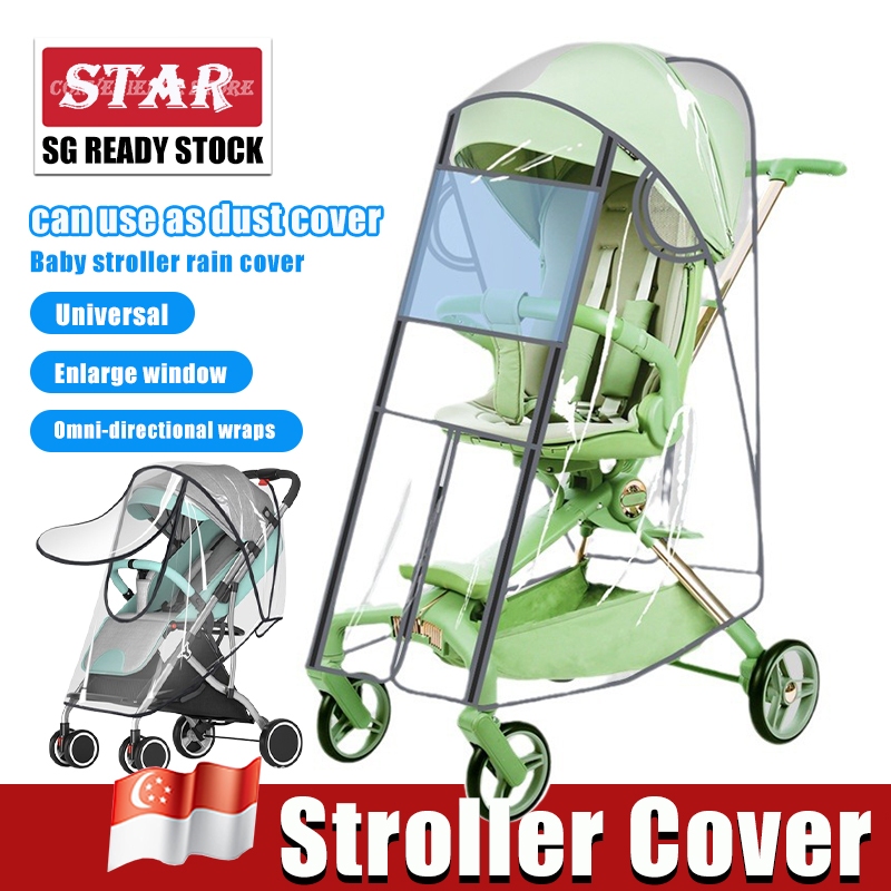 ⭐🇸🇬 Baby Stroller Pram Rain Cover Can Use As Dust Cover Waterproof ...